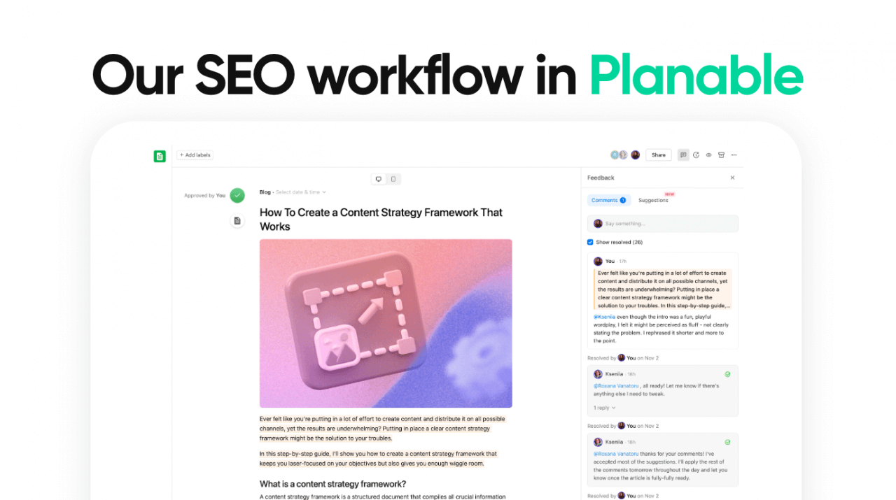 Our Perfected SEO Workflow for Content Scaling at Planable