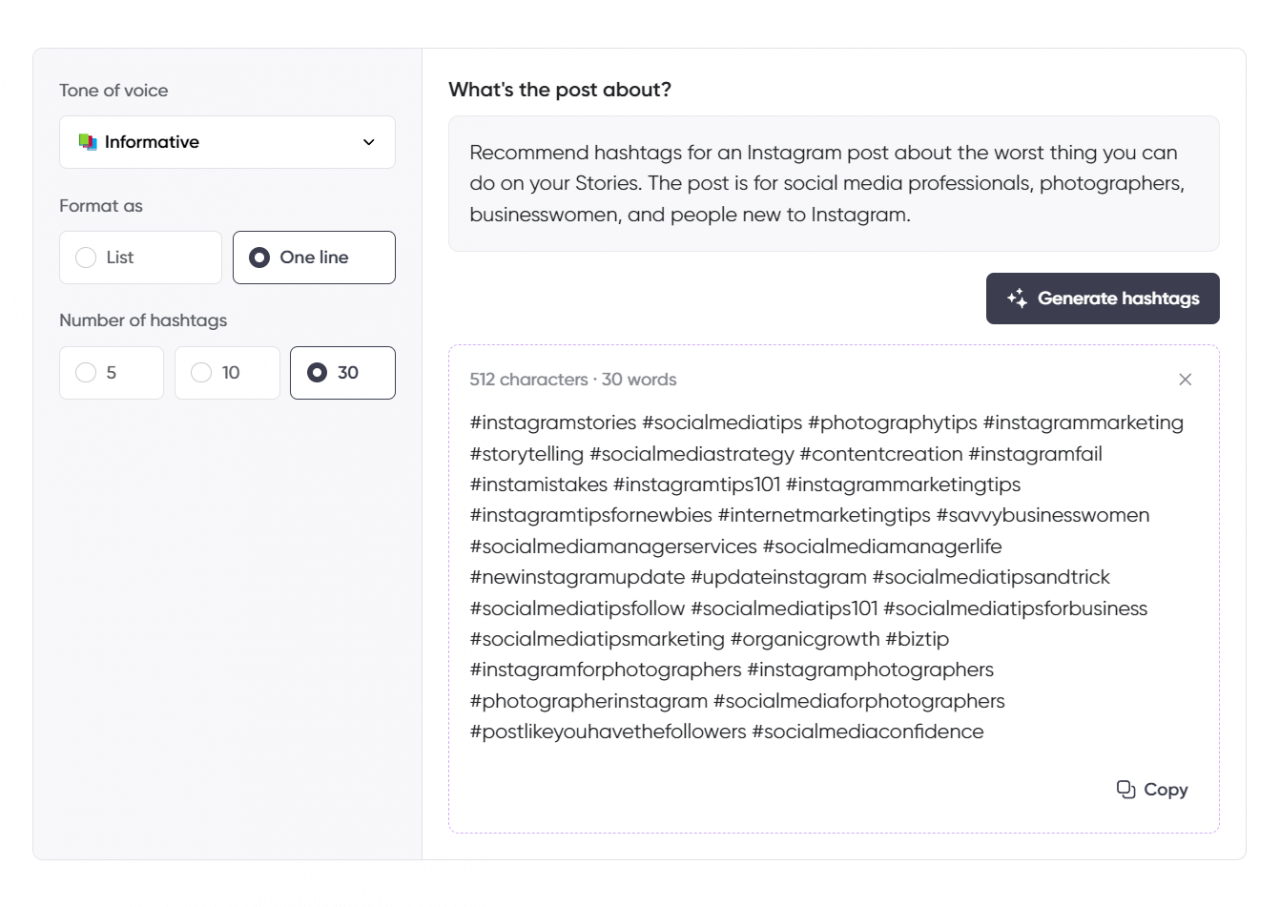 AI Instagram Hashtag Generator (Free Tool) - Planable