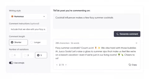 AI TikTok Comment Generator [Free Tool] - Planable