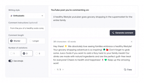 AI YouTube Comment Generator [Free Tool] - Planable