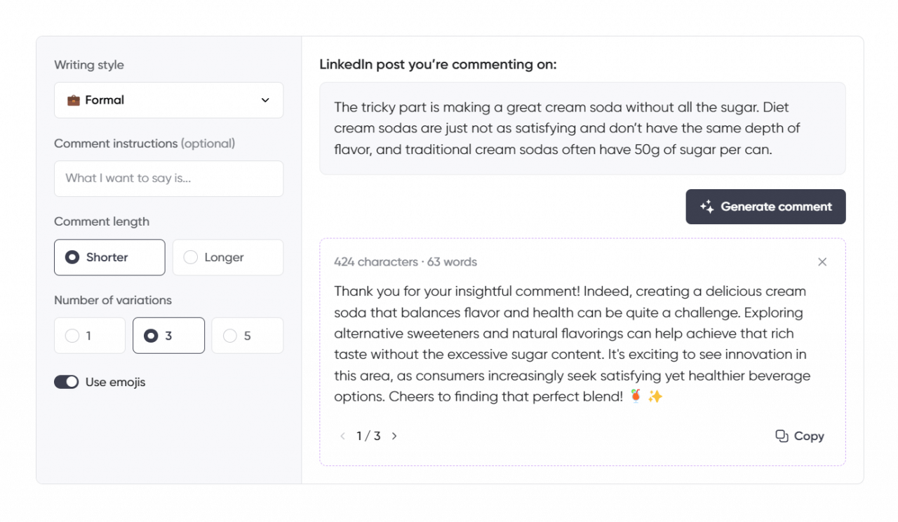 Ai Linkedin Comment Generator [free Tool] Planable