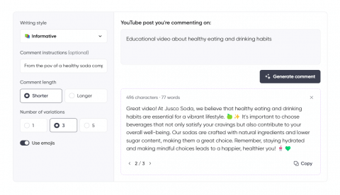 AI YouTube Comment Generator [Free Tool] - Planable