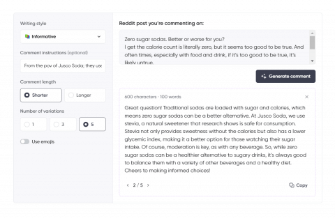 AI Reddit Comment Generator (Free Tool) - Planable