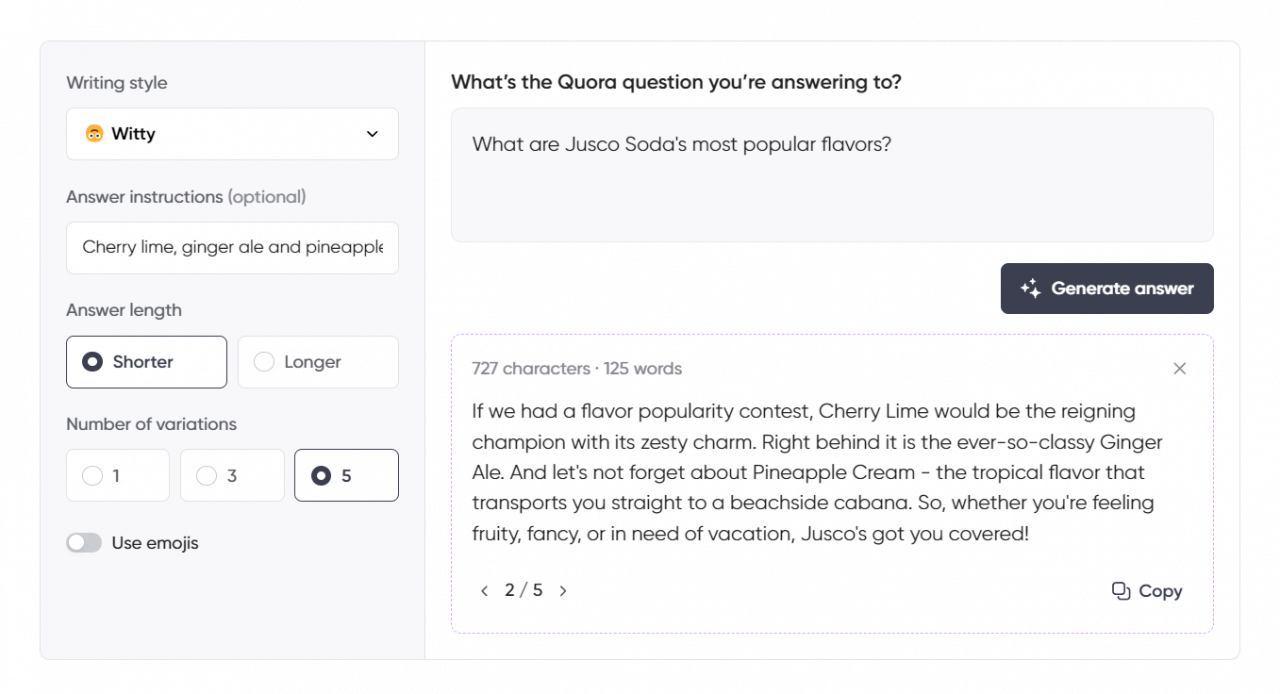 AI Quora Answer Generator [Free Tool] - Planable