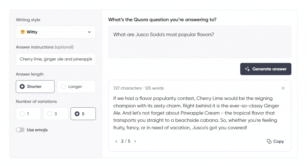AI Quora Answer Generator [Free Tool] - Planable