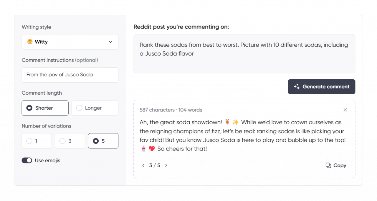 AI Reddit Comment Generator (Free Tool) - Planable