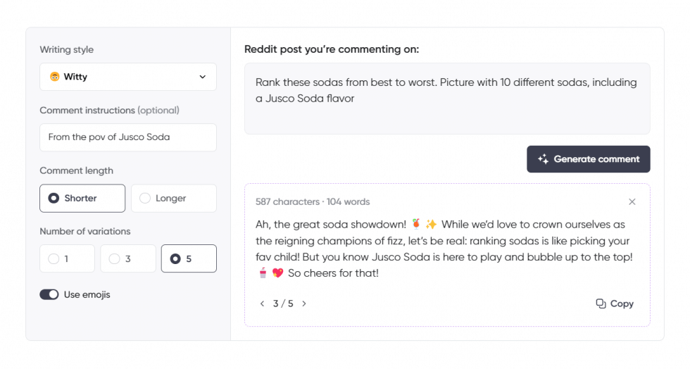 AI Reddit Comment Generator (Free Tool) - Planable