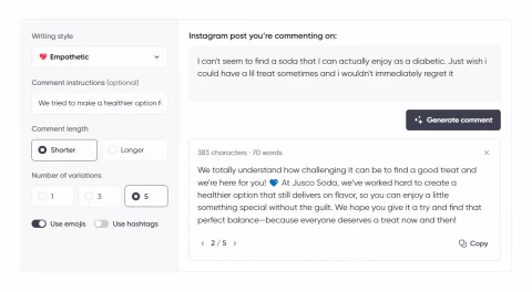 Free Instagram comment generator - Planable