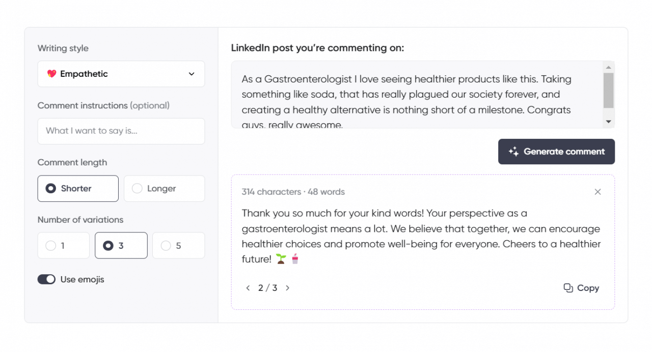 Ai Linkedin Comment Generator [free Tool] Planable
