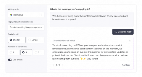 Free AI reply generator tool - Planable