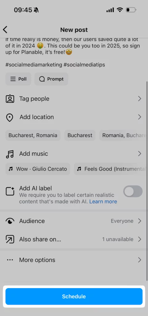 How to schedule Instagram posts in 3 quick ways for 2025