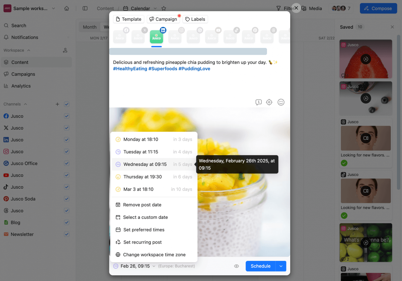 Schedule LinkedIn posts: 2 quickest ways to save time