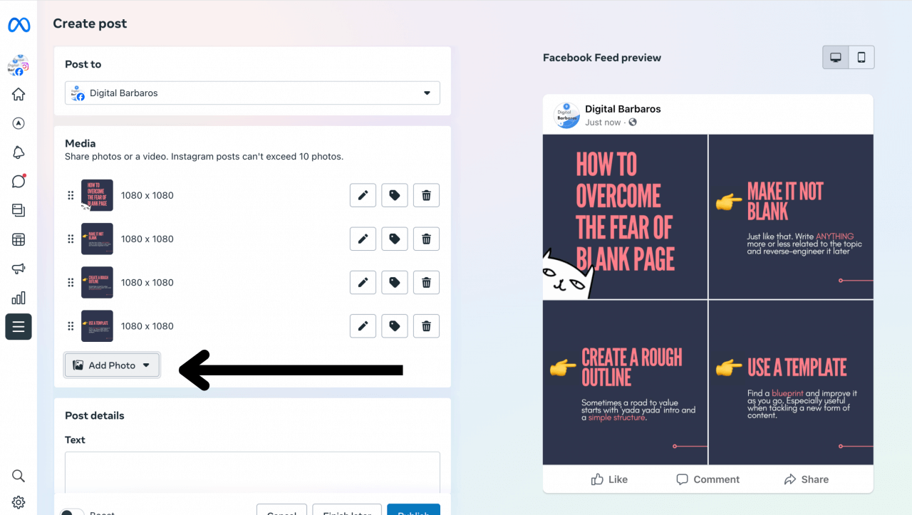 How to post a carousel on Facebook: A step-by-step guide
