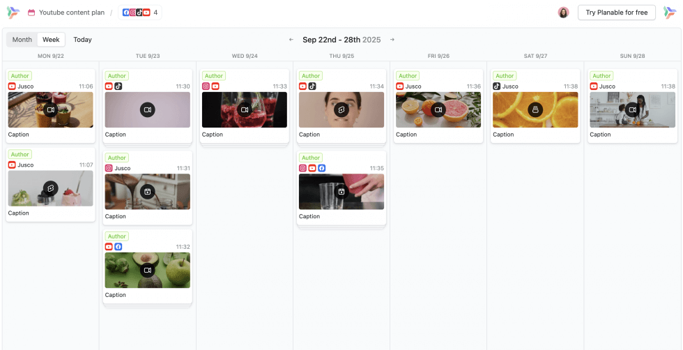 YouTube content calendar: template and steps to plan yours